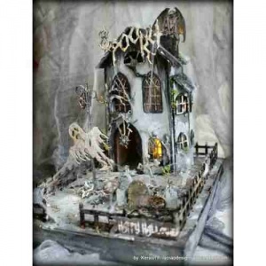Haunted House with Graveyard - MDF Wood Kit